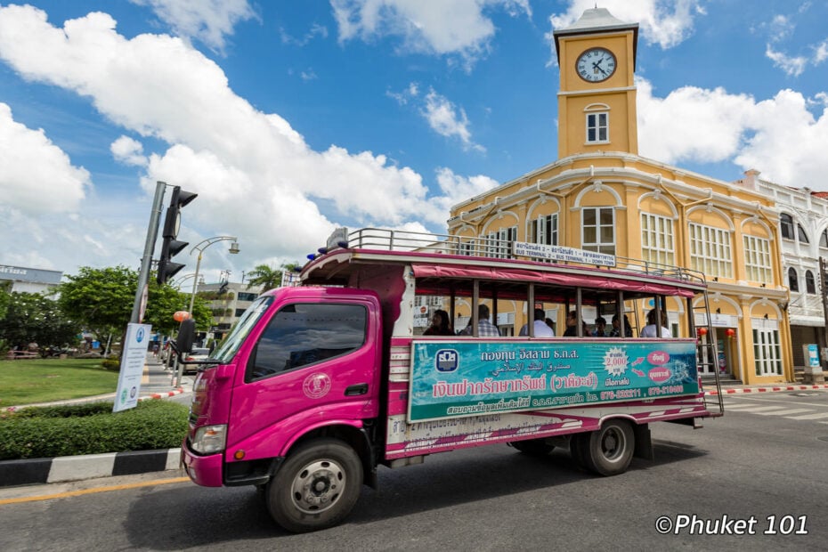 Phuket Local Blue Bus And Pink Bus - PHUKET 101