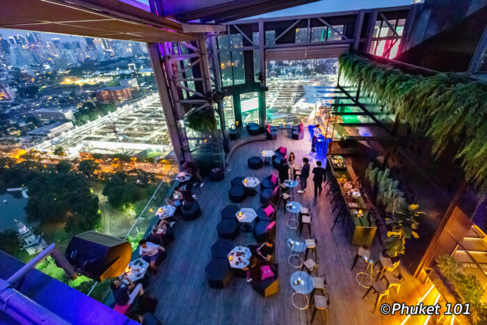 Hi-So Rooftop Bar - Lumphini Park Skyline Scene