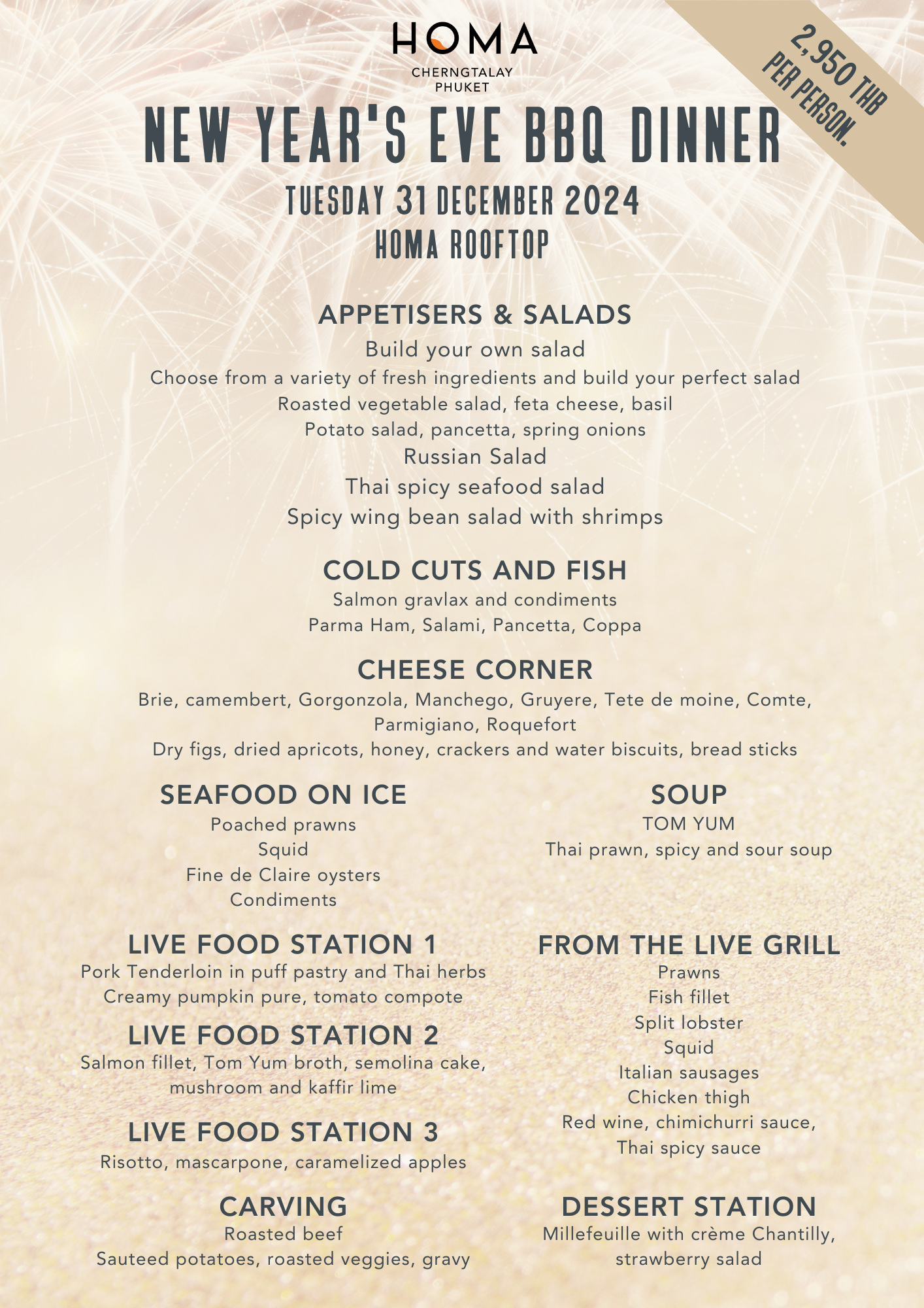 HOMA NEW YEAR'S EVE BBQ DINNER - PHUKET 101