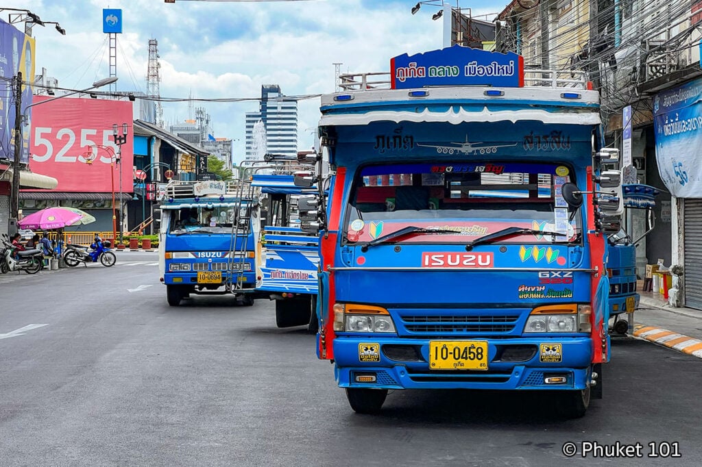 Phuket Local Blue Bus And Pink Bus - PHUKET 101