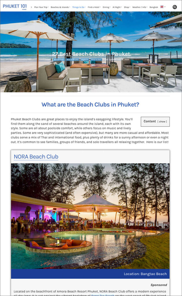 Advertise On Phuket 101 - PHUKET 101