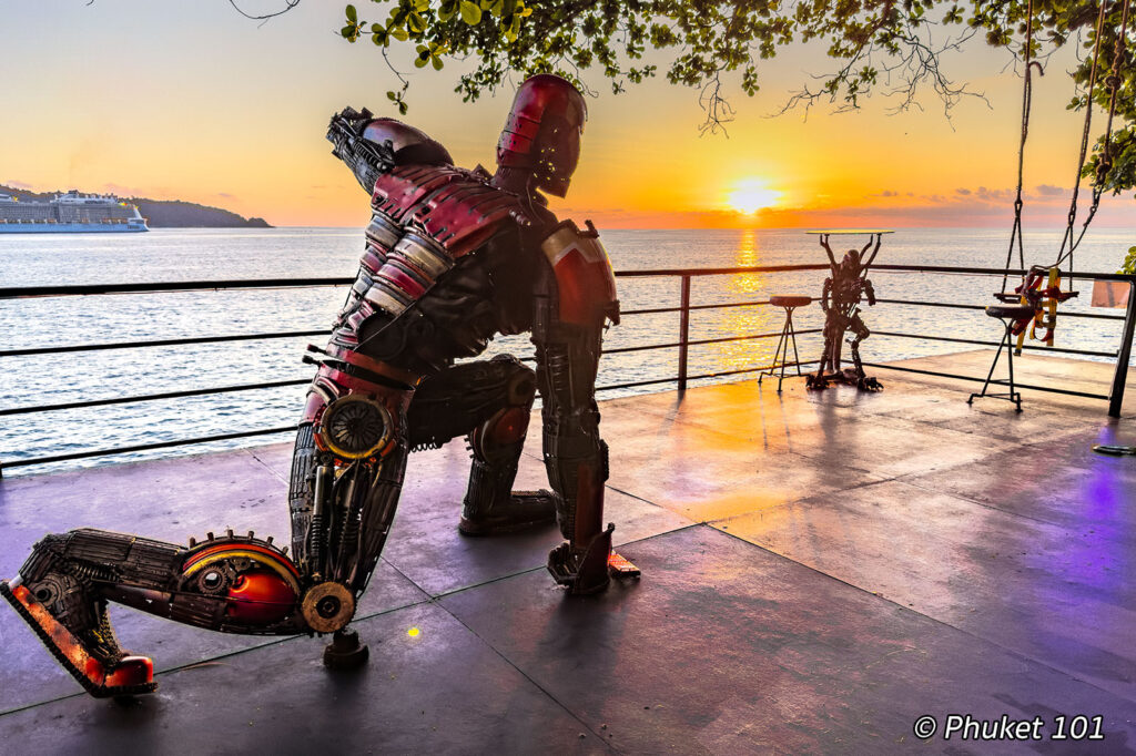 IRON BOT Cafe & Bar Phuket | Giant Robots And Sunset Sea Views In Phuket